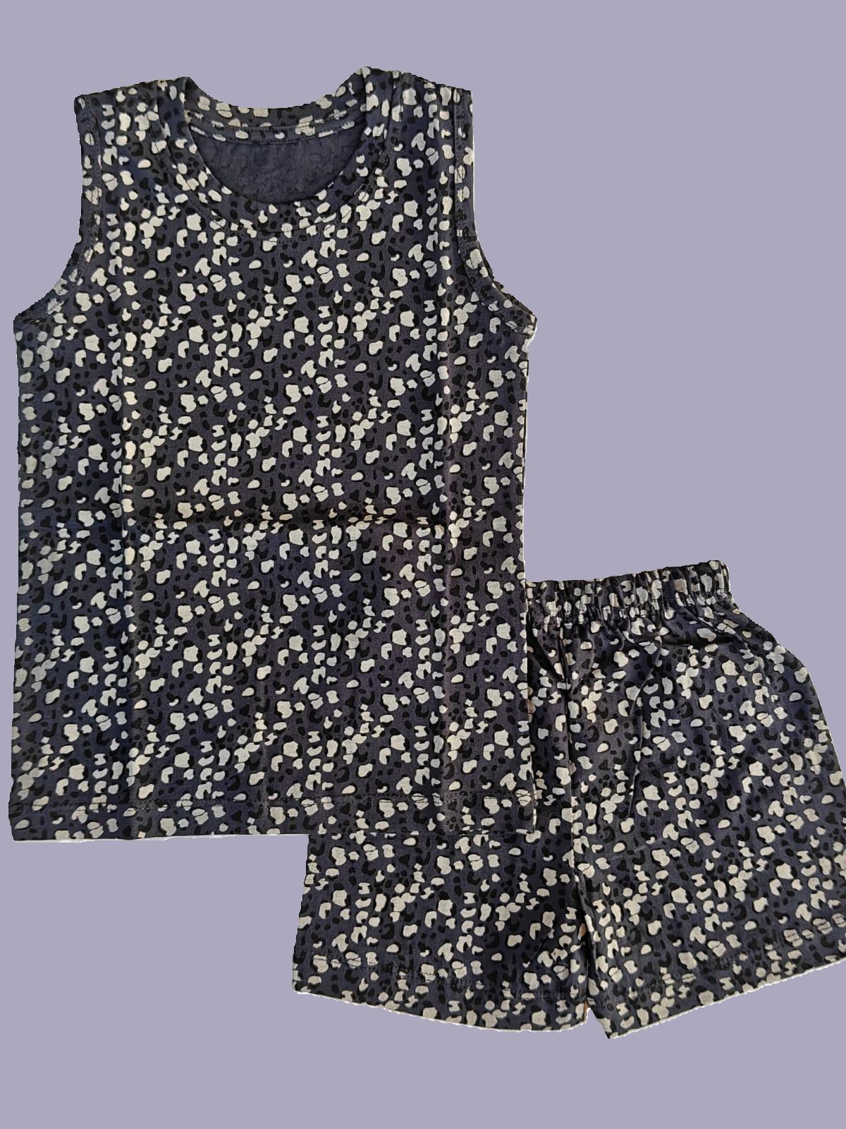 KIDS SLEEVLESS SET AMOEBA PRINT – sanright